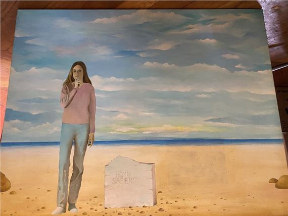 Mario Vilas | - Surrealist landscape - Oil on panel | MutualArt