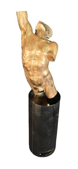 Thomas | THOMAS SCHOMBERG GILDED SCULPTURE ON PLINTH | MutualArt