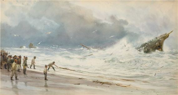 Charles Sim Mottram | High Tide off Trebarwith Strand | MutualArt