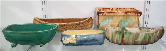 Dean Cornwell | FIVE AUSTRALIAN POTTERY TROUGH VASES | MutualArt