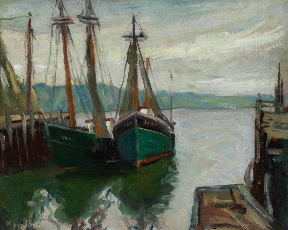 Albert Henry Robinson | Boats in Harbour | MutualArt