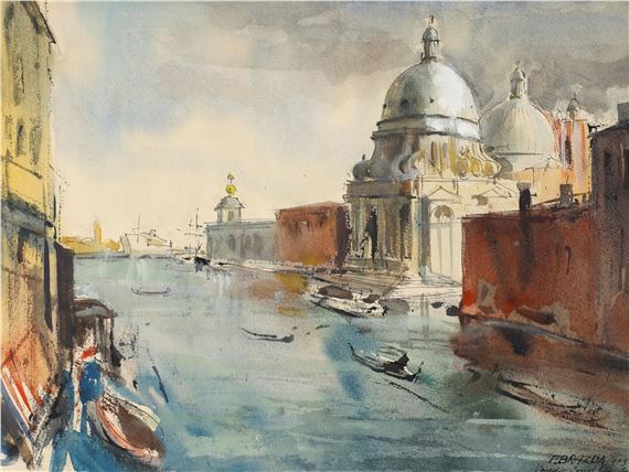 Franz Brazda | Am Canale Grande mit Maria della Salute in Venedig (1973 ...