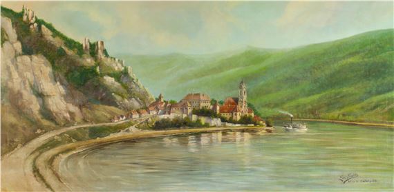 Emil Fiala | Blick auf Dürnstein an der Donau in der Wachau | MutualArt