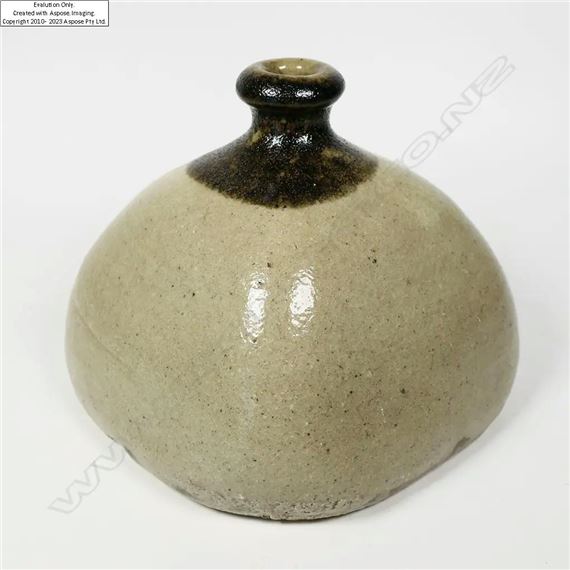 Barry Brickell | BARRY BRICKELL POTTERY SHIP'S FLASK rounded square ...