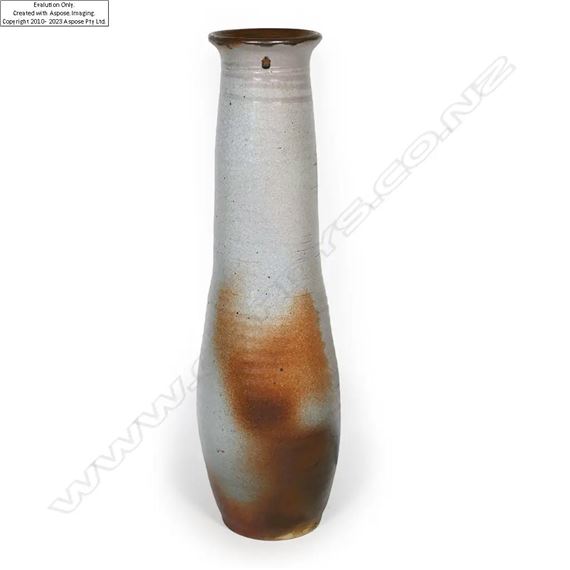 Ian Firth | Ian Firth tall cylinder floor vase. A shino glazed cylinder ...