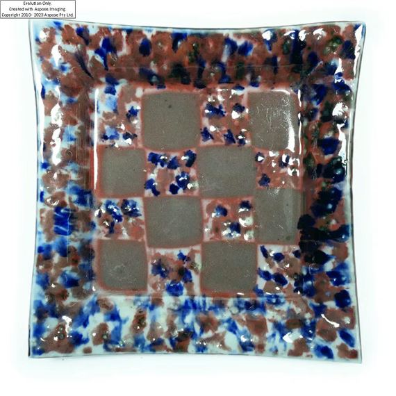 Scott Hockenhull | Scott Hockenhull chequered square dish; a weighty ...