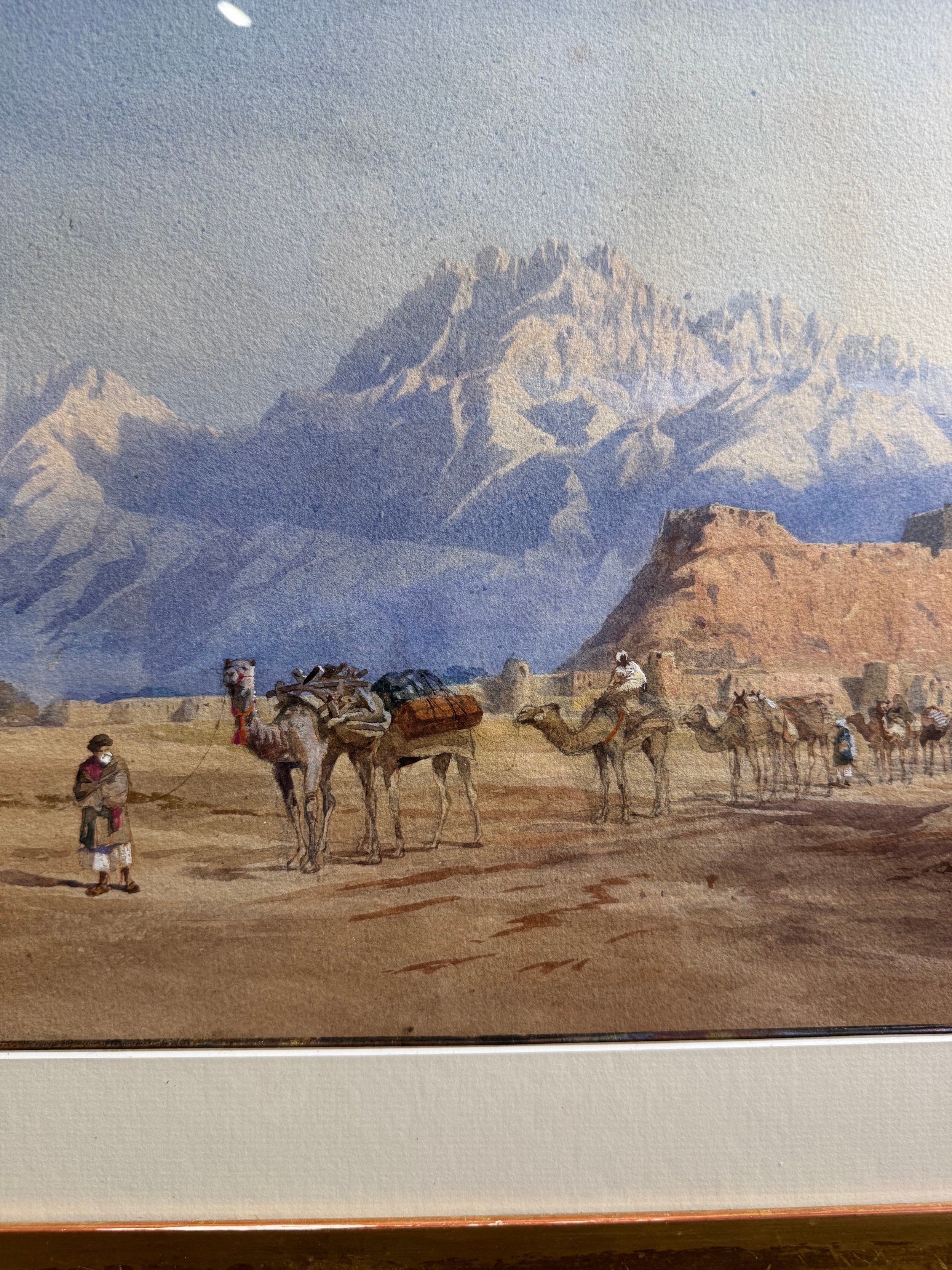 Walter Fane | Camel caravan leading from Quetta fort (1878) | MutualArt