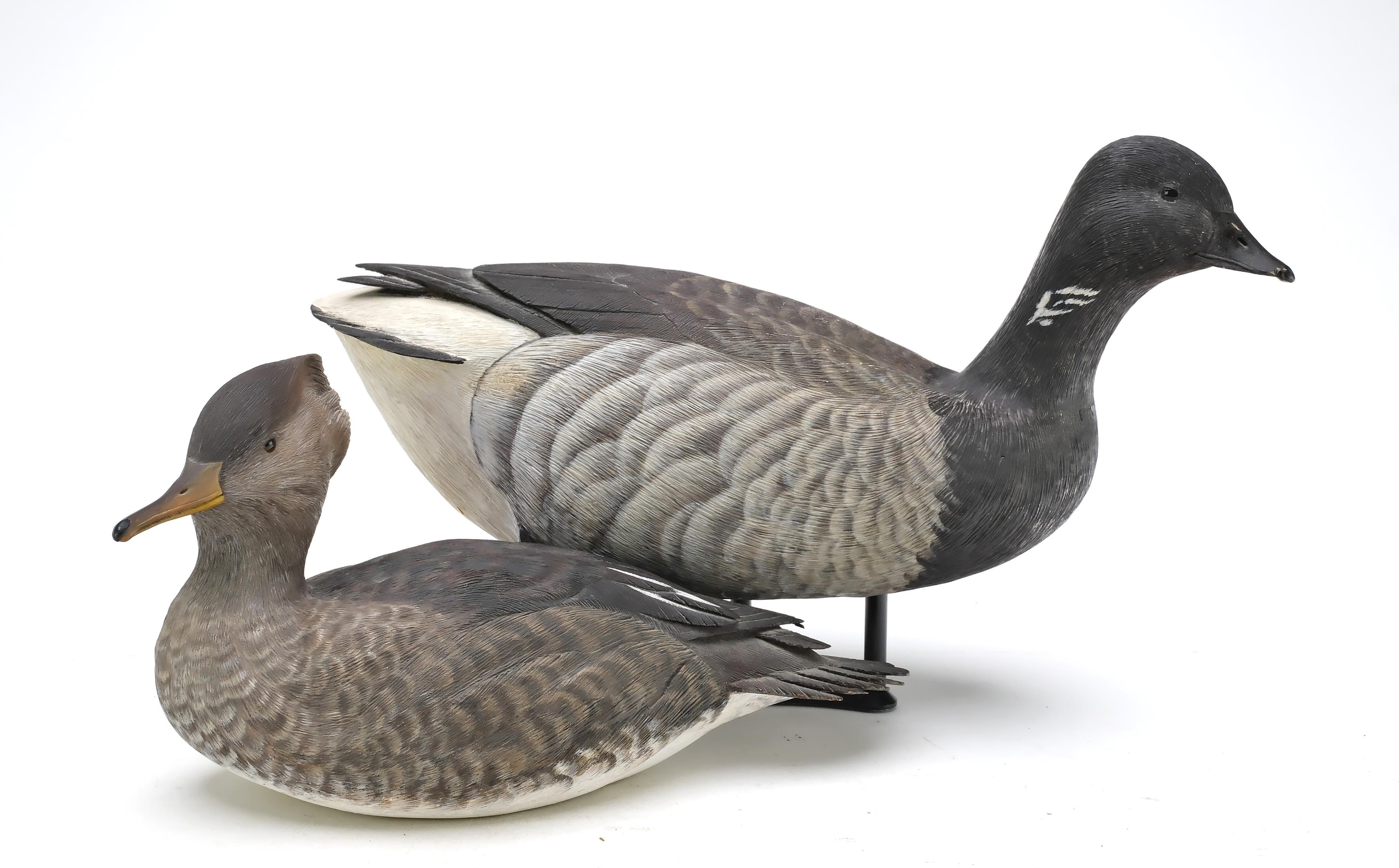 Herb Miller | Decorative hooded merganser hen and brant | MutualArt