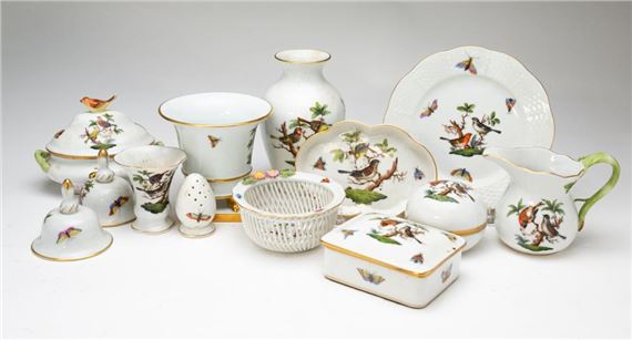 Herend Porcelain Factory | GROUP OF HEREND ROTHSCHILD BIRD PORCELAIN ...