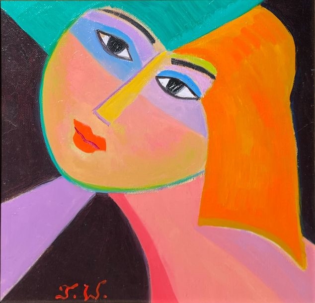 France Wagner | France WAGNER (1943) Aurélie, 1988 Oil on canvas Signed ...