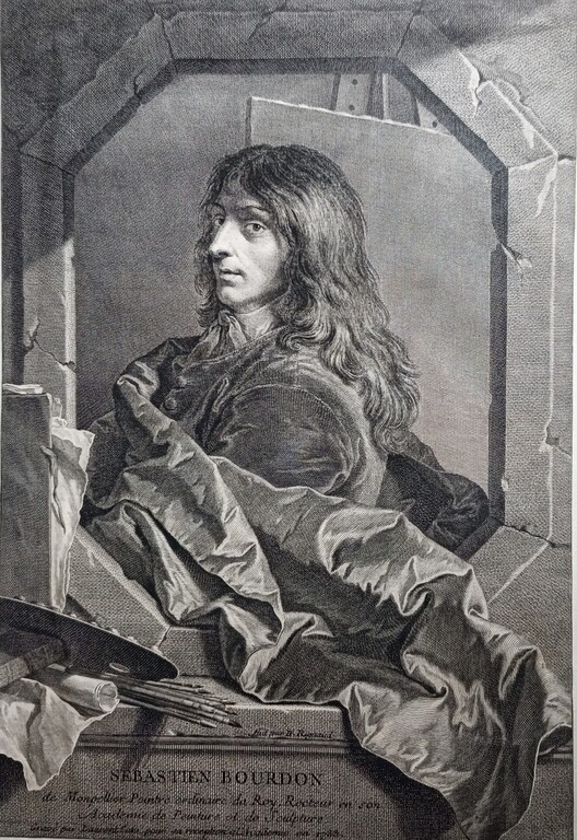 Laurent Cars | Portrait of Sebastien Bourdon 1733 (1733) | MutualArt