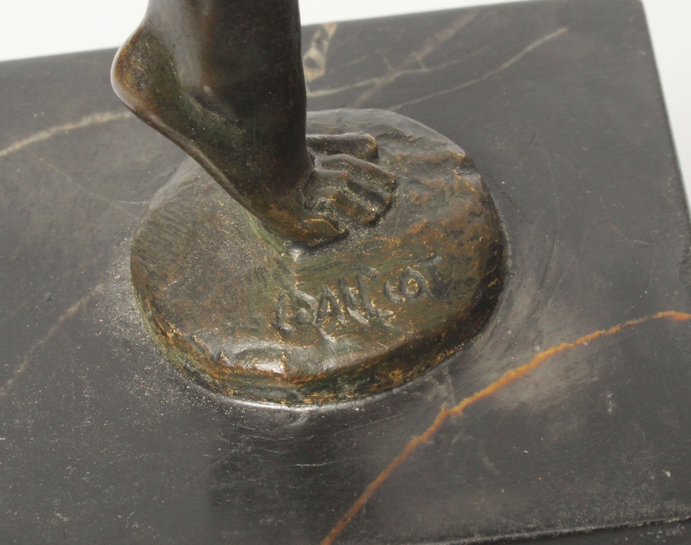 Lucien Charles E. Alliot | Bronze figure on a marble base Naked Dancer ...