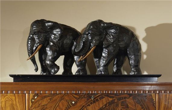 Émile Bolle-Reddat | Two walking elephants | MutualArt