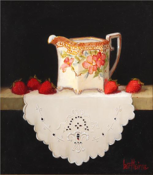 Bert Beirne | Still Life with Creamer and Strawberries | MutualArt