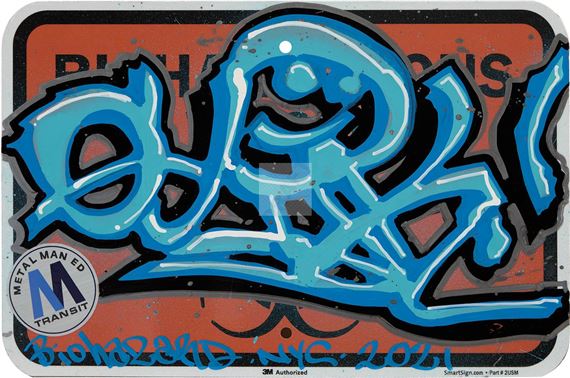 Quik | Biohazard Metal Warning Sign Tag, 2021 (2021) | MutualArt