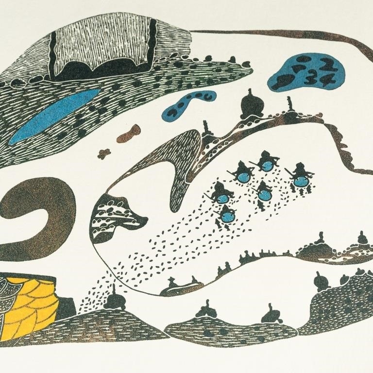 Pudlo Pudlat | PUDLO PUDLAT SPRING LANDSCAPE, 1977 OFFSET LITHO (1977 ...