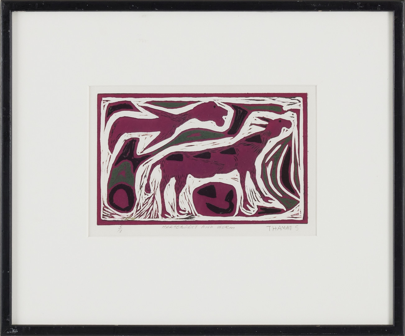 Thamae Setsogo | Hartebeest and Worm | MutualArt