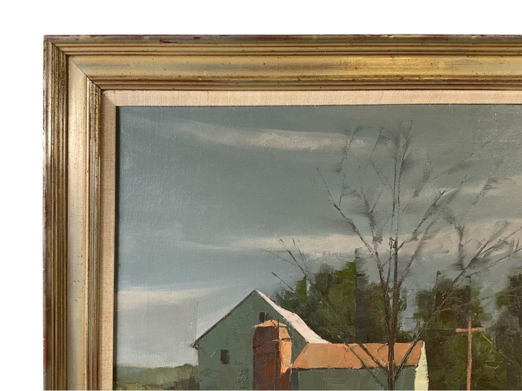 Wilmer G. Behler | A rural landscape with houses and lush greenery ...