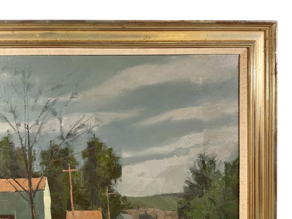 Wilmer G. Behler | A rural landscape with houses and lush greenery ...