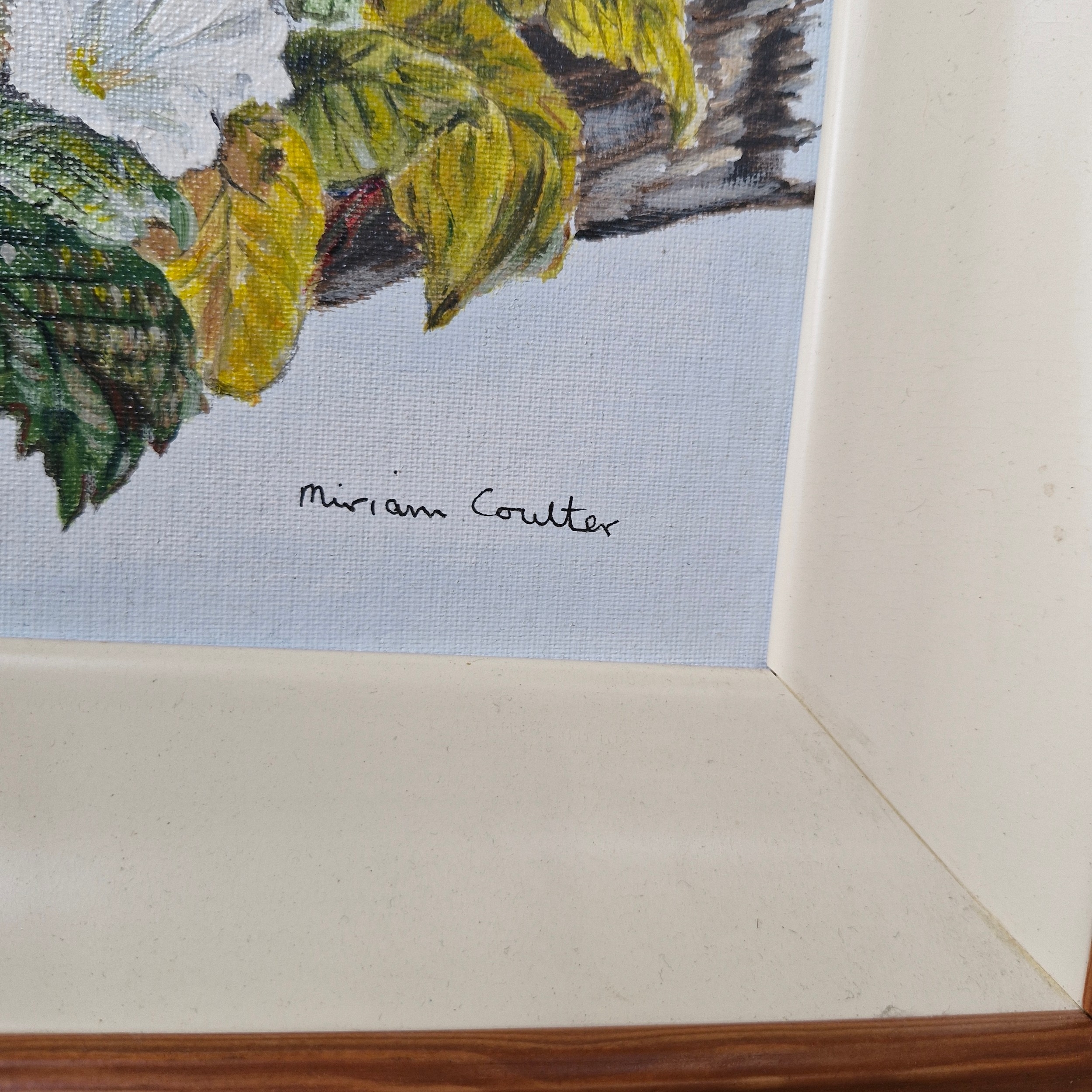 Miriam | Miriam Coutler' lower right. Housed in a wooden frame behind ...
