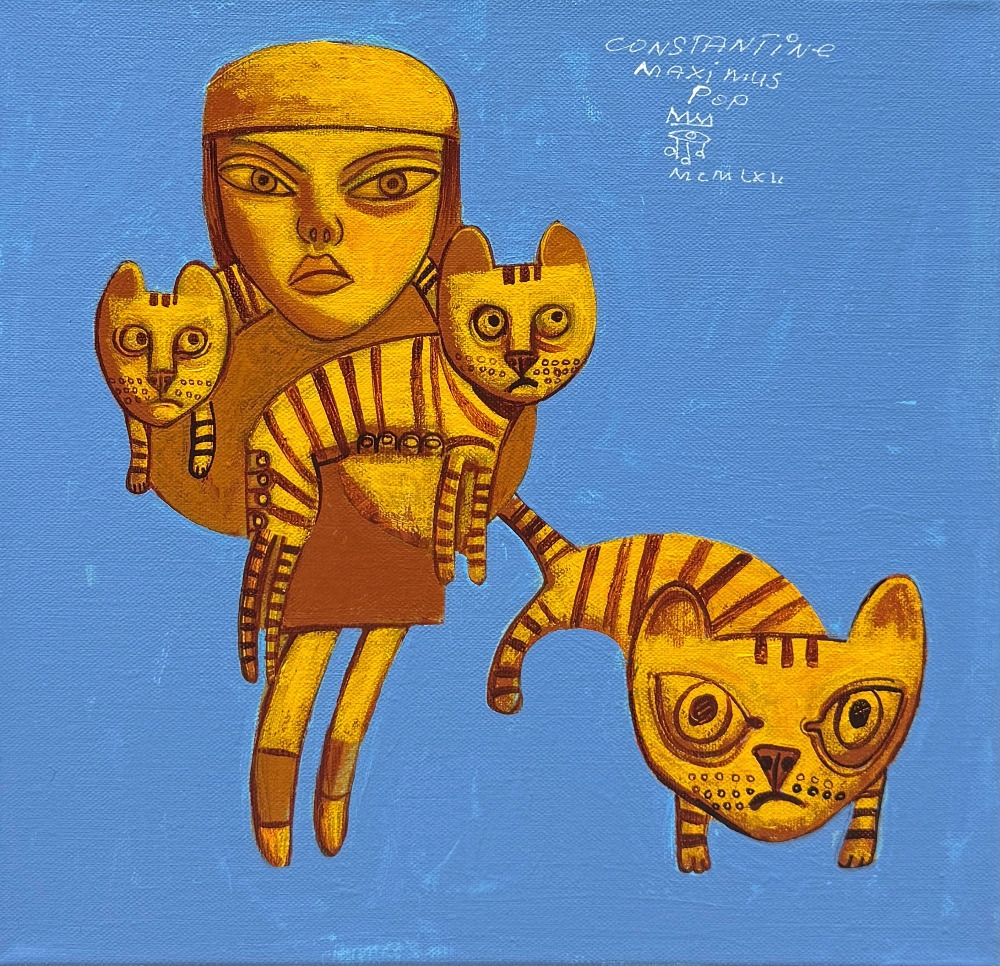 Constantine Popov | Maya with Cats | MutualArt