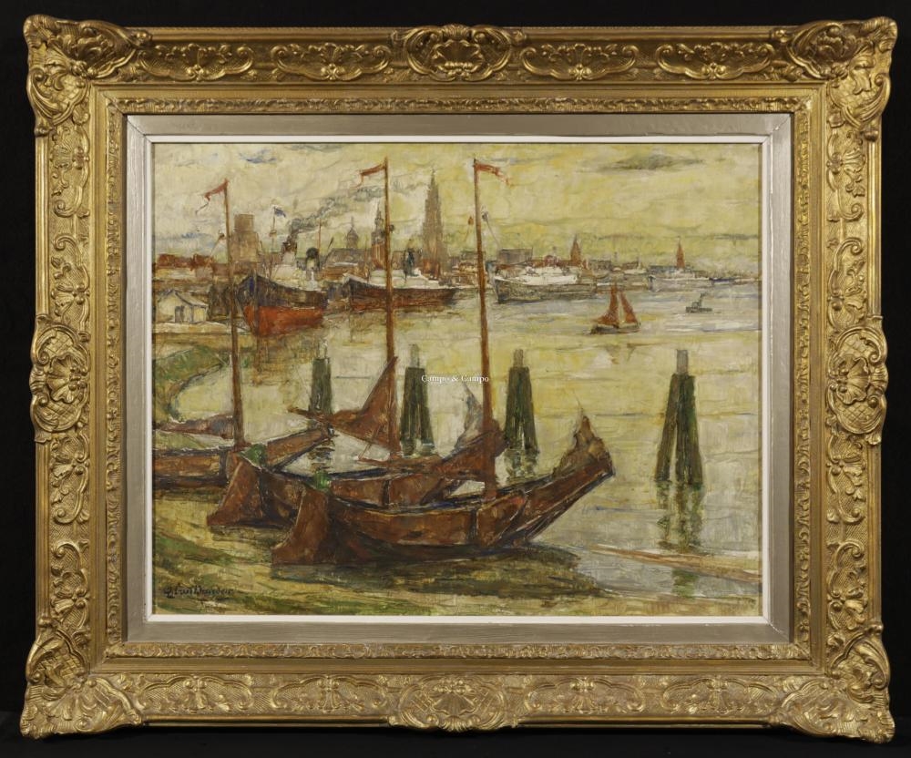 Alphonse Van Beurden | View of the Rijnkaai via the Sloepenweg | MutualArt