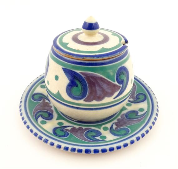 Carter | A Poole pottery Carter Stabler Adams preserve pot and saucer ...