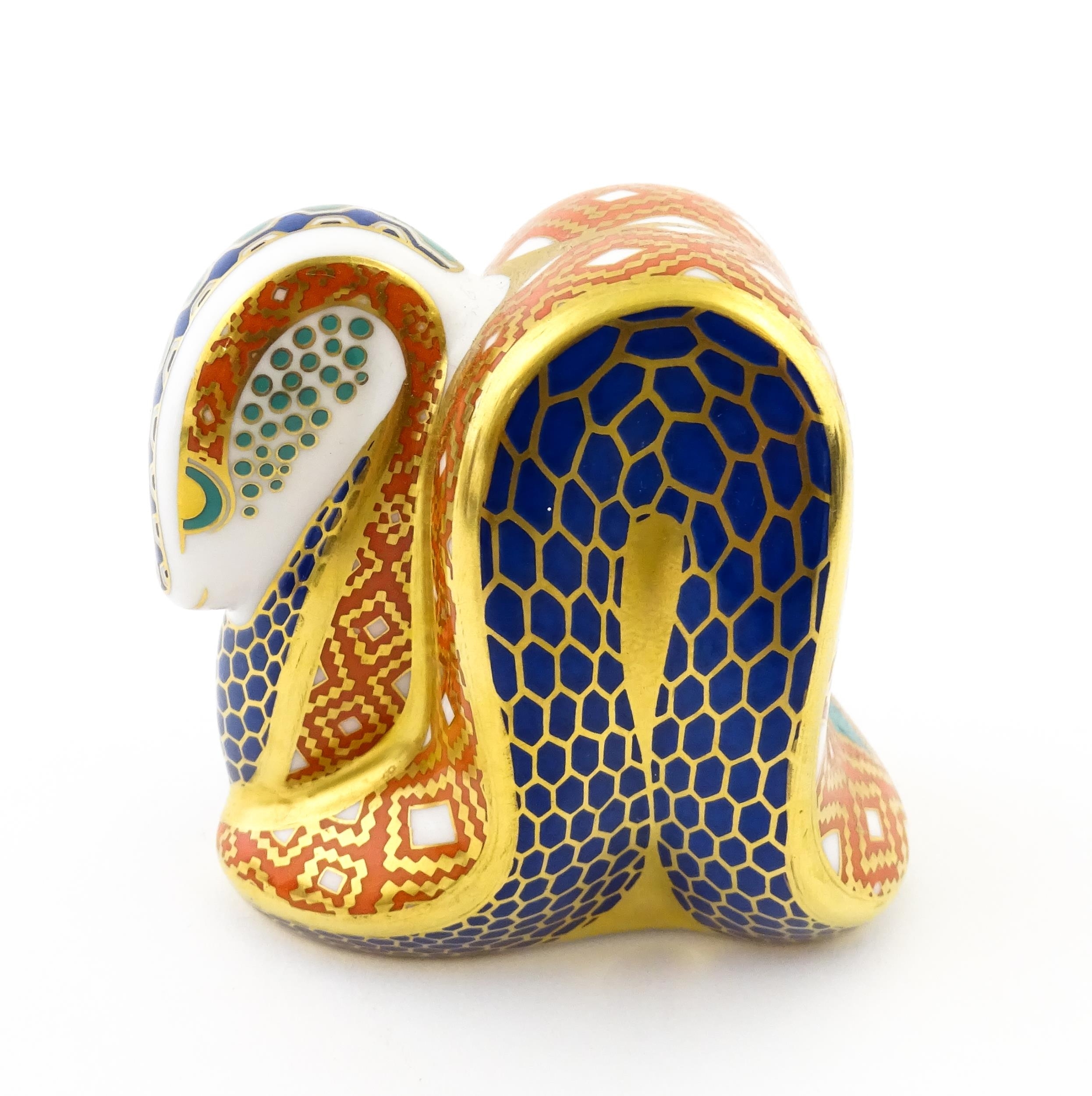 Robert Jefferson | A Royal Crown Derby paperweight modelled as a Snake ...