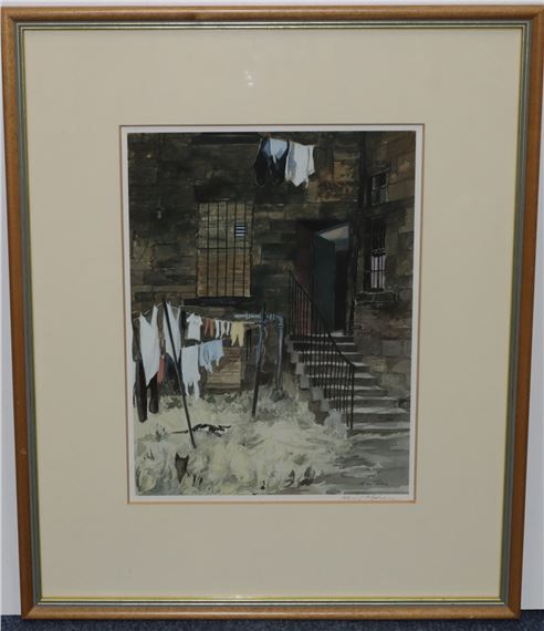 Avril Paton | depicting a courtyard | MutualArt