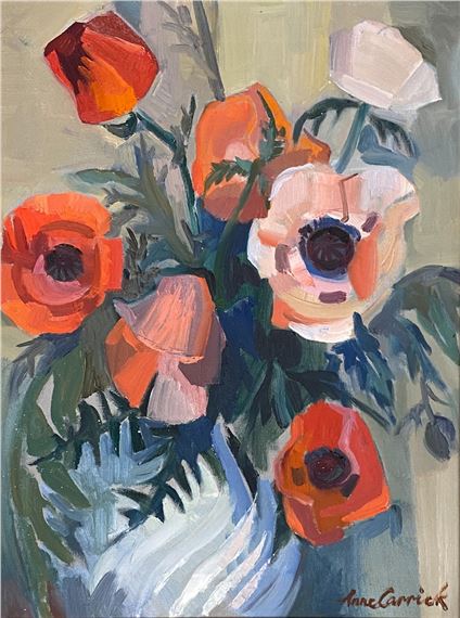 Anne Carrick | still life of poppies | MutualArt