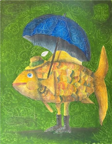Jorge Rojas | Pez con paraguas (2019) | MutualArt