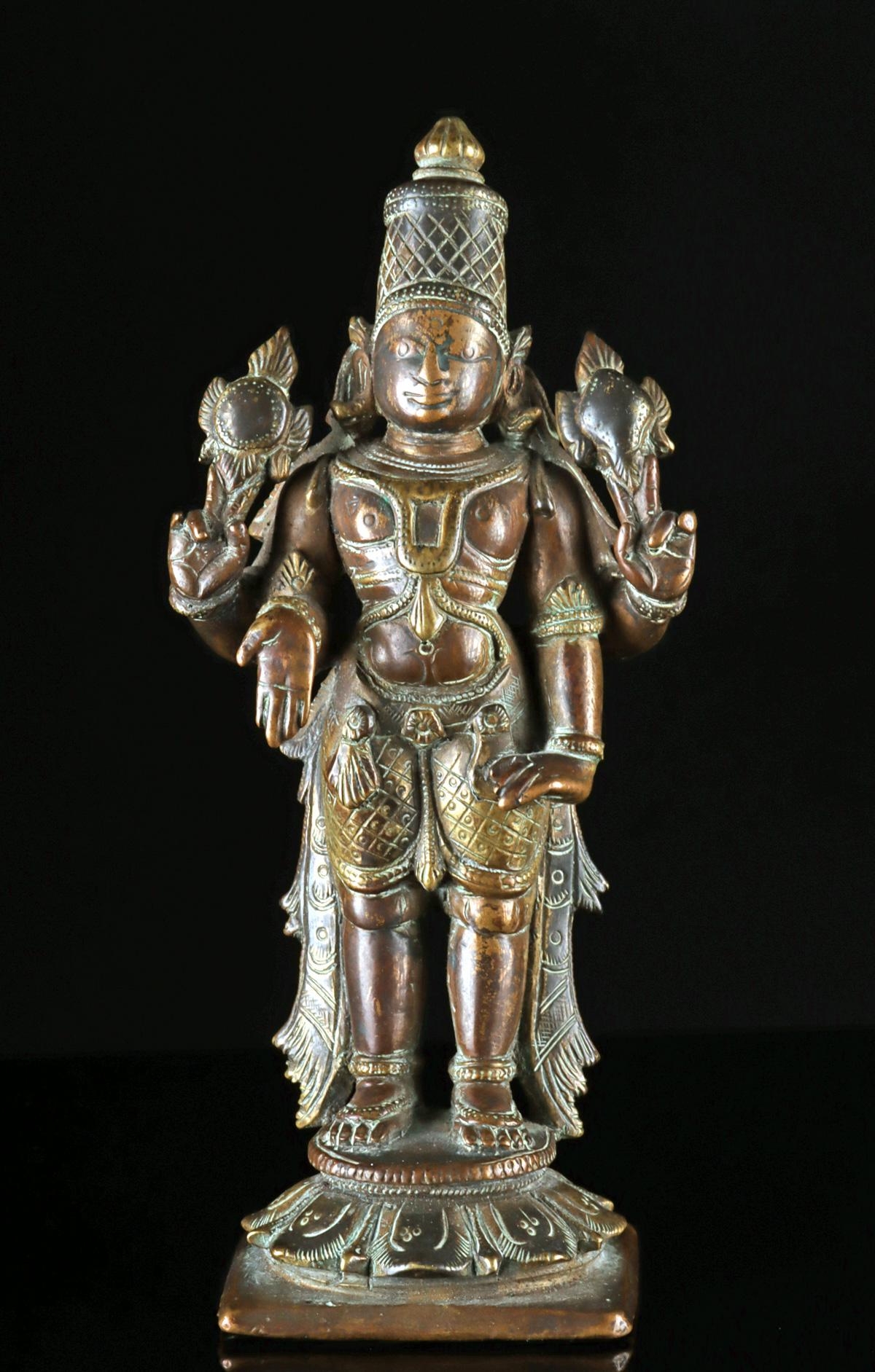 Indian School, 19th Century | Murti Shrine Statue of Lord Vishnu ...