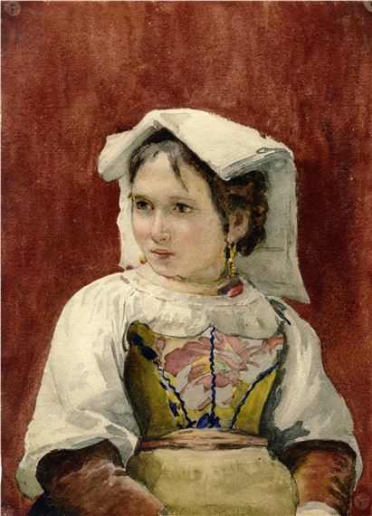 Federico Faruffini | Mezzobusto di fanciulla | MutualArt