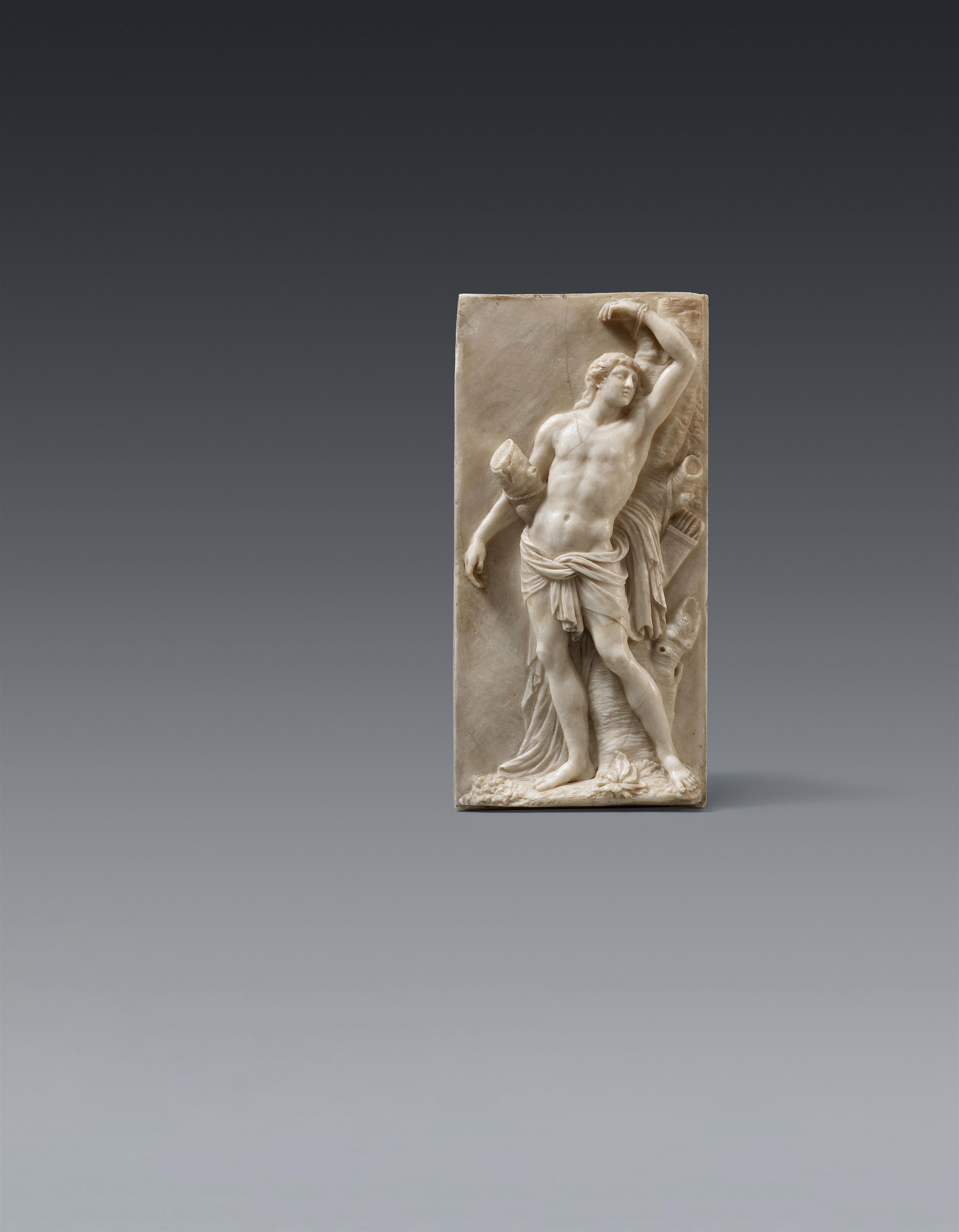 Leonhard Kern | An alabaster relief of St. Sebastian attributed to ...