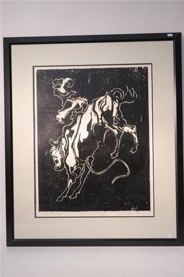George Gordienko | Limited edition. Bucking Bull. Artists proof. . 23 x ...