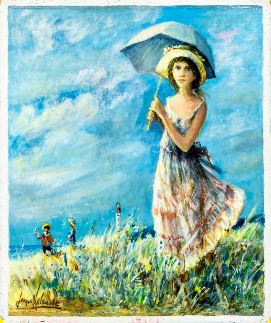Jacques Lalande | Girl with Umbrella | MutualArt