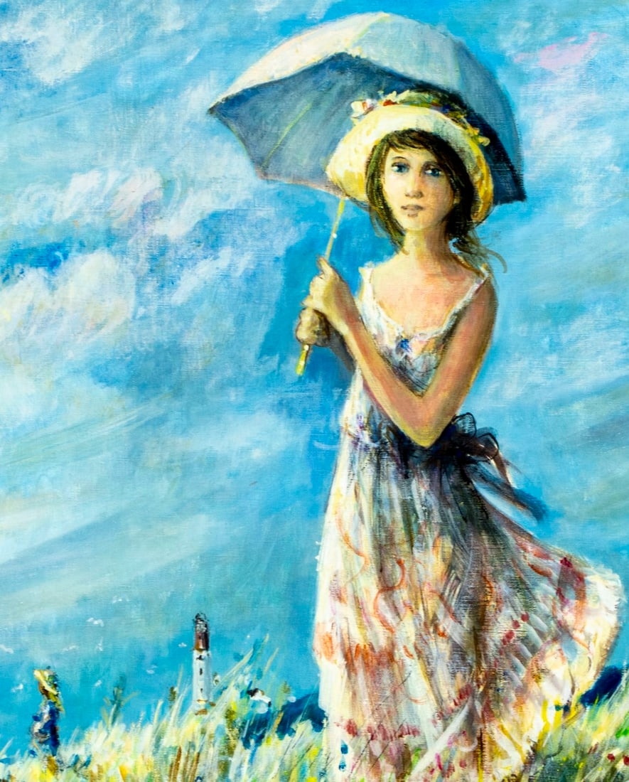 Jacques Lalande | Girl with Umbrella | MutualArt