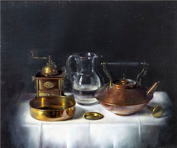 Gyula Paksy | Still Life with Kettle, Jug and Bowl | MutualArt