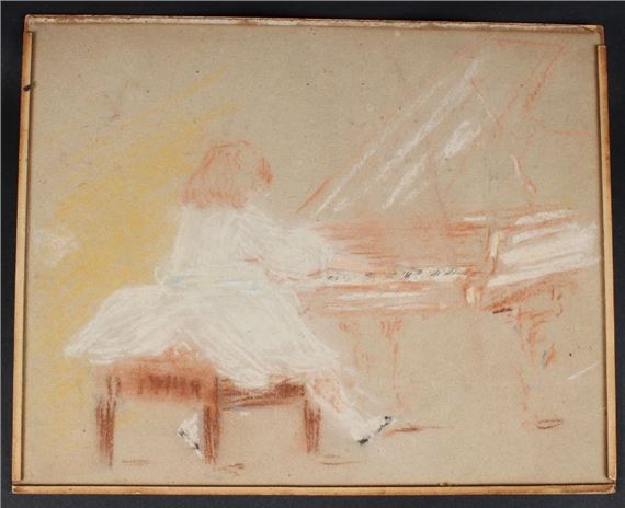 Paulette Helleu | Young girl playing at a grand piano | MutualArt