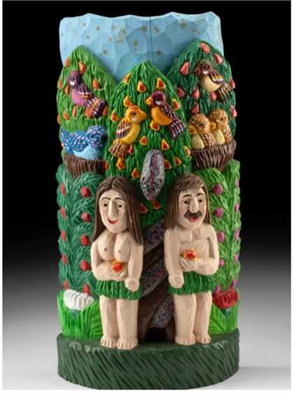 Tadeusz Zak | Adam and Eve in the Garden of Eden | MutualArt