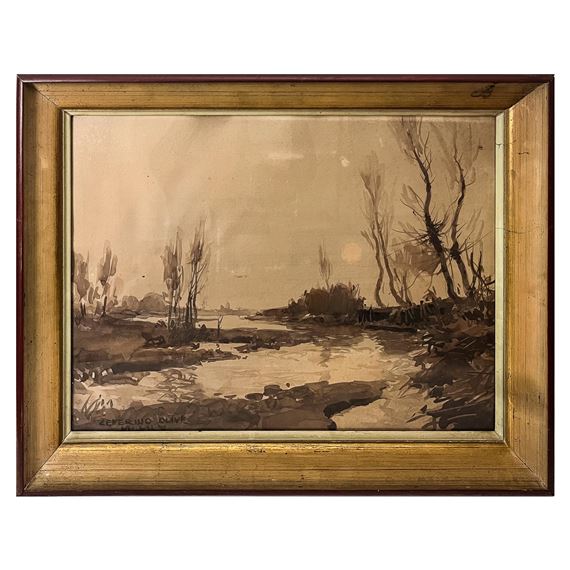 Ceferino Olivé | Paisaje con rio (1960) | MutualArt