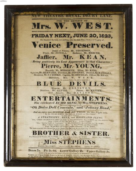 West Sarah | New Theatre Royal Drury Lane. Mrs. W. West... Venice ...