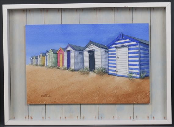 Rhodri Jones | Beach Huts | MutualArt