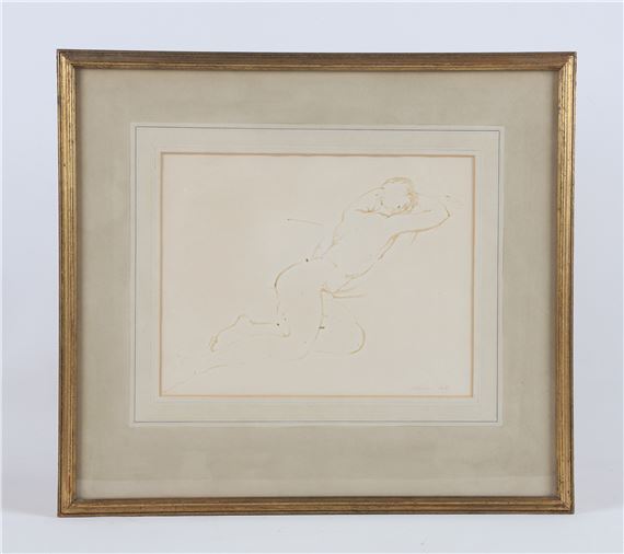 Graham Rust | Graham Rust Male Nude Study (1977) | MutualArt