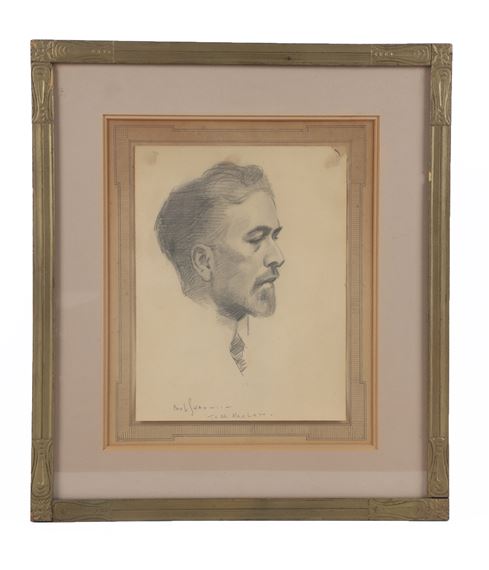 Paul Swan | Paul Swan Portrait Drawing of a Gentleman | MutualArt