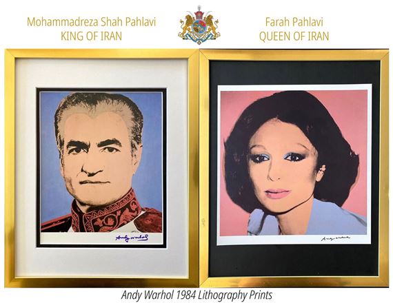 Andy Warhol | The Shah & The Queen of IRAN, A Pair of ANDY WARHOL ...