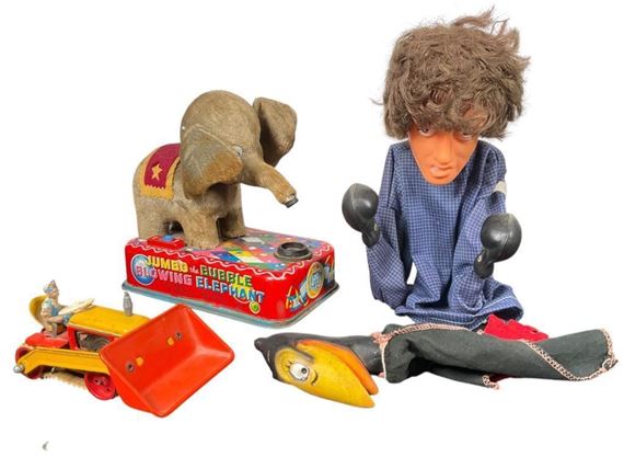 Puppet | Tin Toy Elephant & Tractor with Puppets | MutualArt