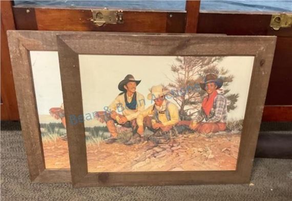 Gordon Snidow | Snidow Coors Cowboy Art in Rustic Frames | MutualArt