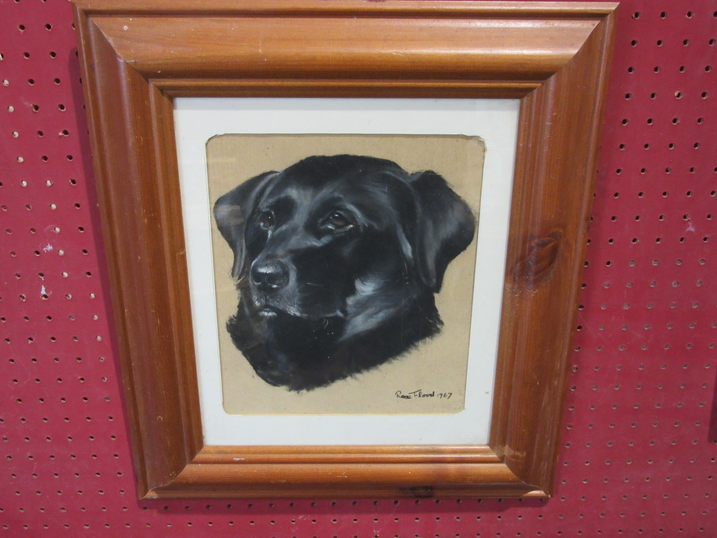 Rex Flood | REX FLOOD: A depicting labrador head (1967) | MutualArt