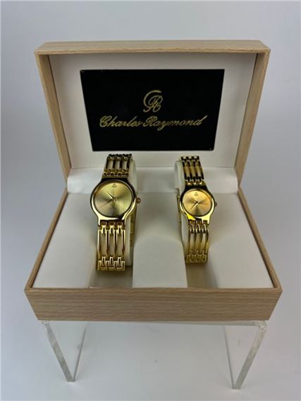 Charles Raymond | Charles Raymond His and Hers Goldtone Watches | MutualArt